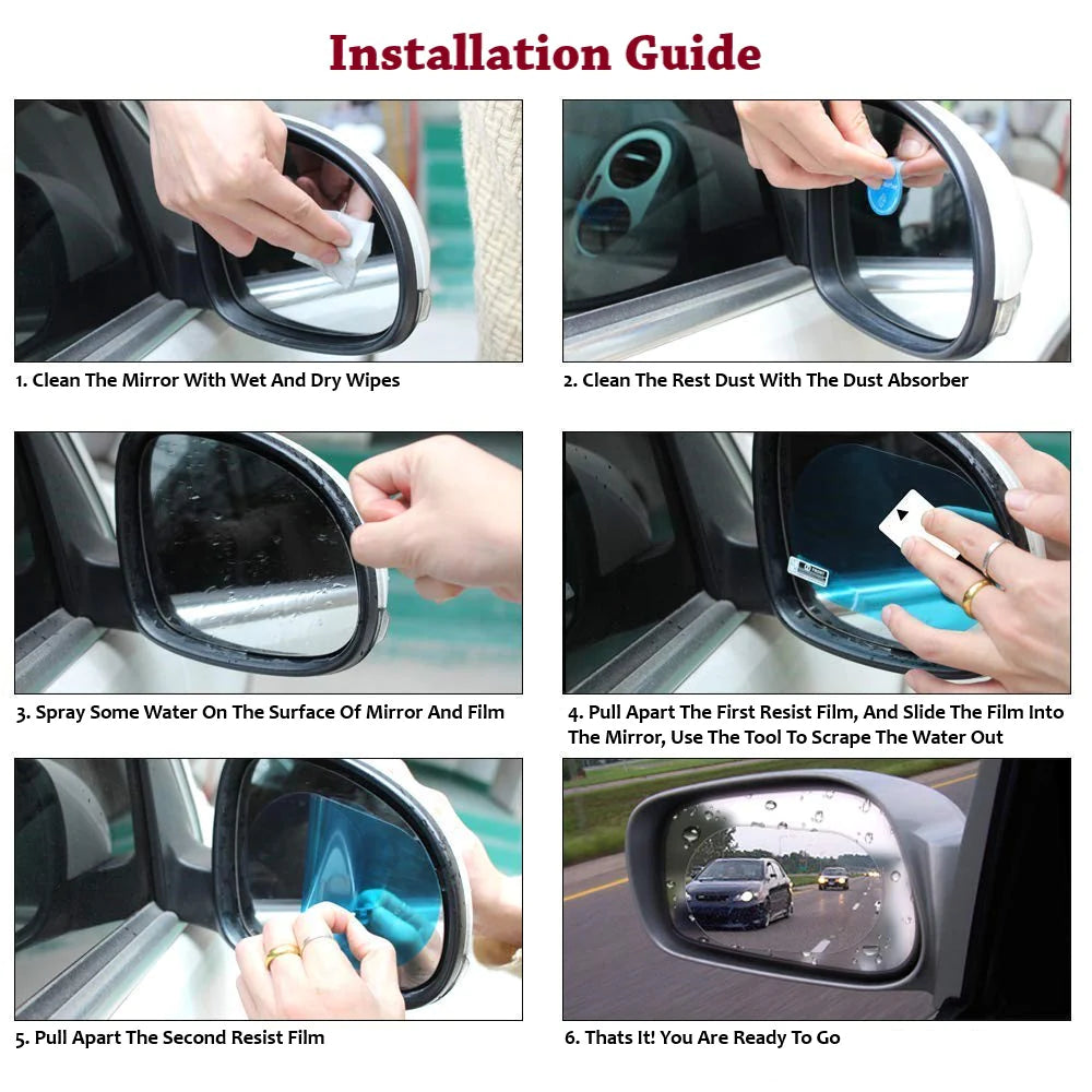Side Mirror Protection Film (Square - 4 PCs + Oval - 4 PCs) – flyingcarts