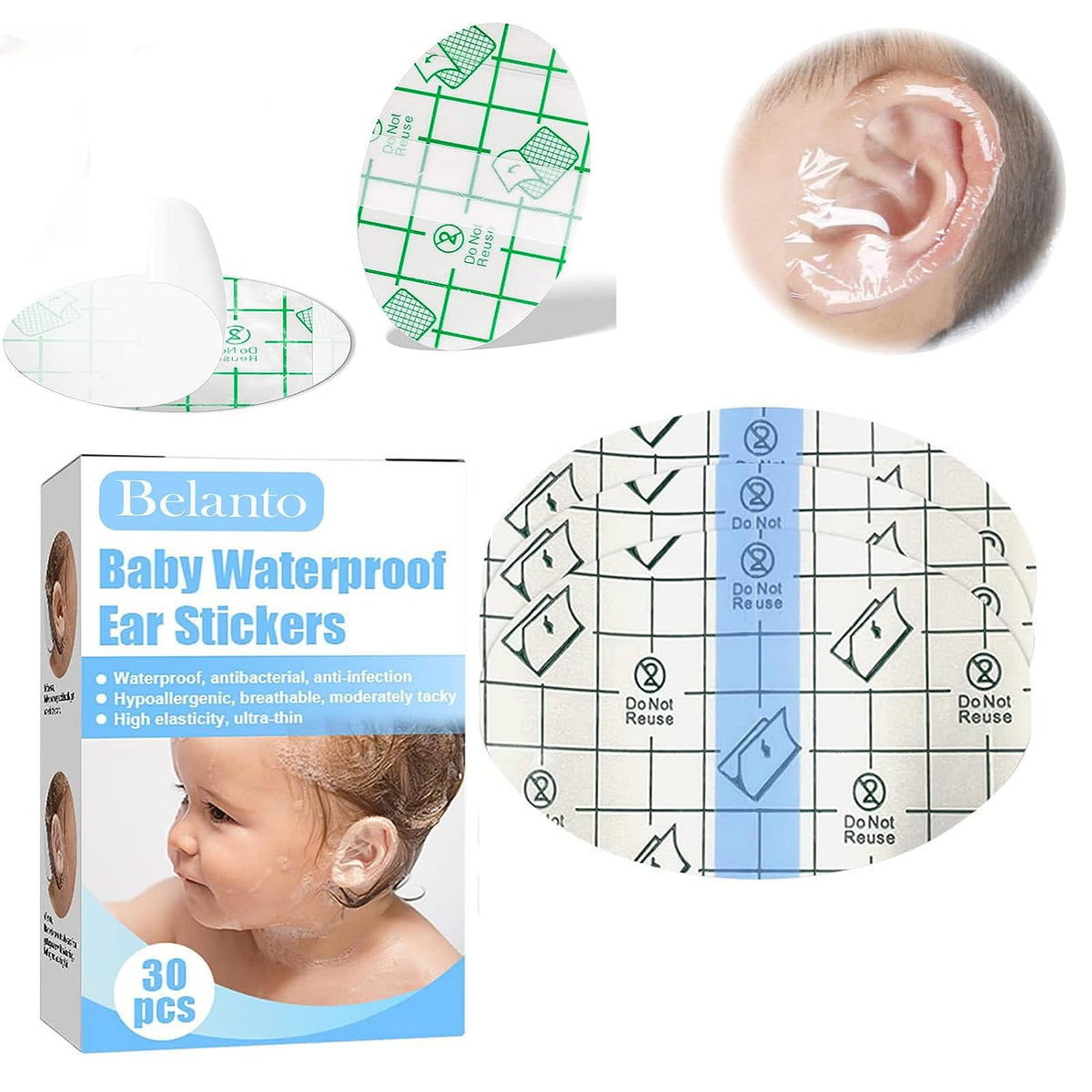 Baby WaterProof Ear Sticker (30 Pieces) – flyingcarts